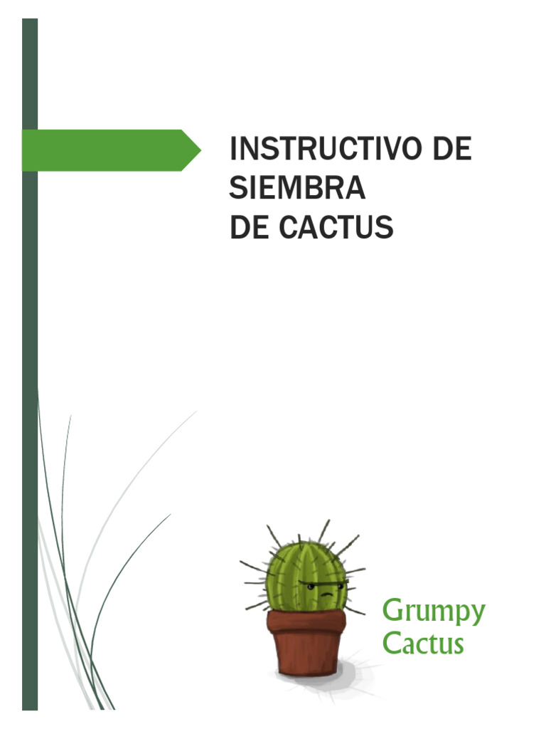 Instructivo de Siembra - Grumpy Cactus | PDF | Siembra | Semilla