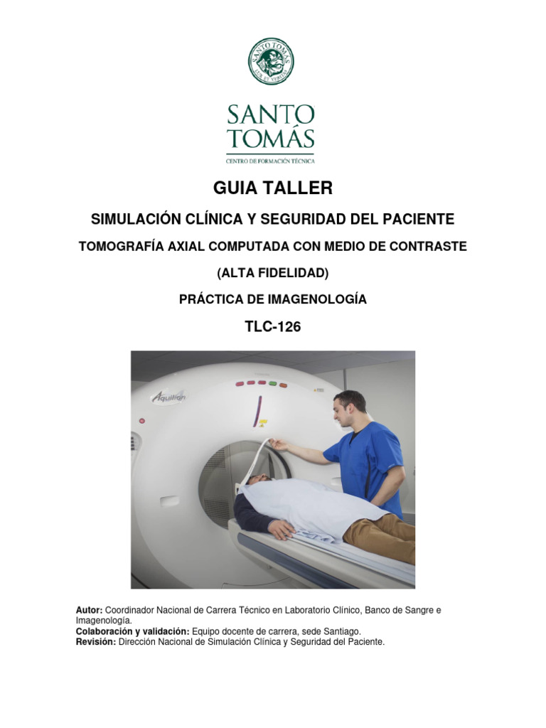 Taller de TAC con Medio de Contraste | PDF | Imagenes medicas | Ct Scan