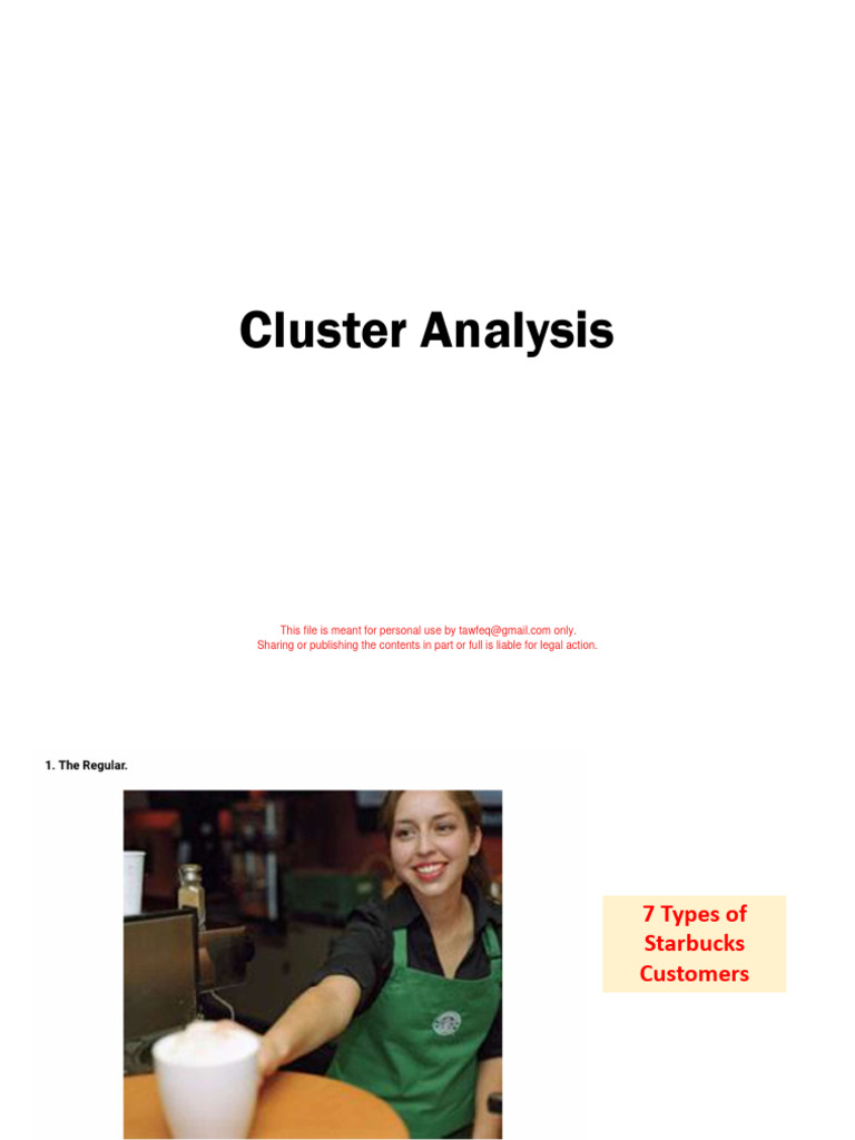 Cluster Analysis Slide Deck | PDF | Cluster Analysis