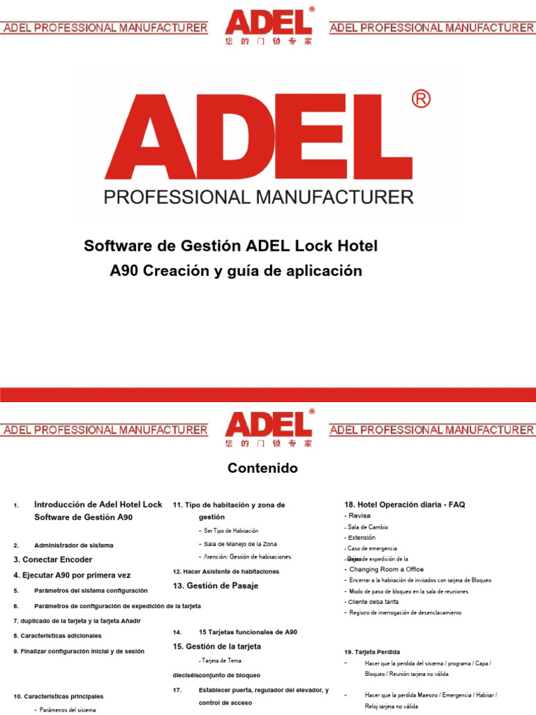 Guía del Software ADEL Lock A90 | PDF | Software | Usuario (informática)