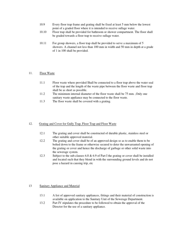 Sanitary Plumbing and Drainage Code Guide | PDF | Sanitary Sewer | Plumbing