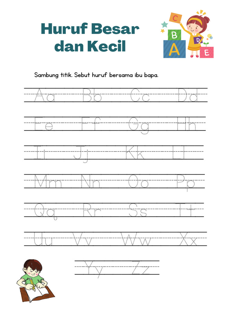 Black and White Letters of The Alphabet Worksheet | PDF