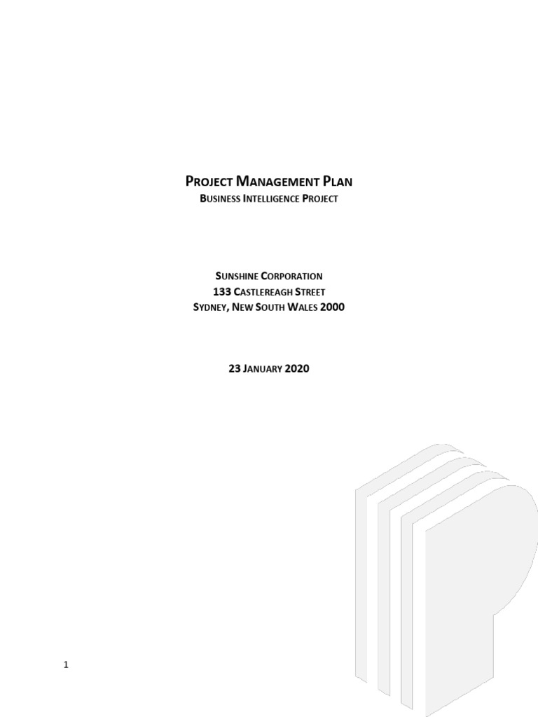 Project Management Plan 1 | Download Free PDF | Business Intelligence | Project Management