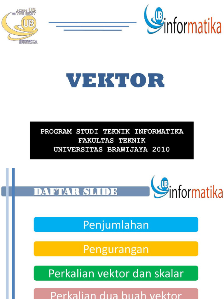 Operasi Vektor | PDF