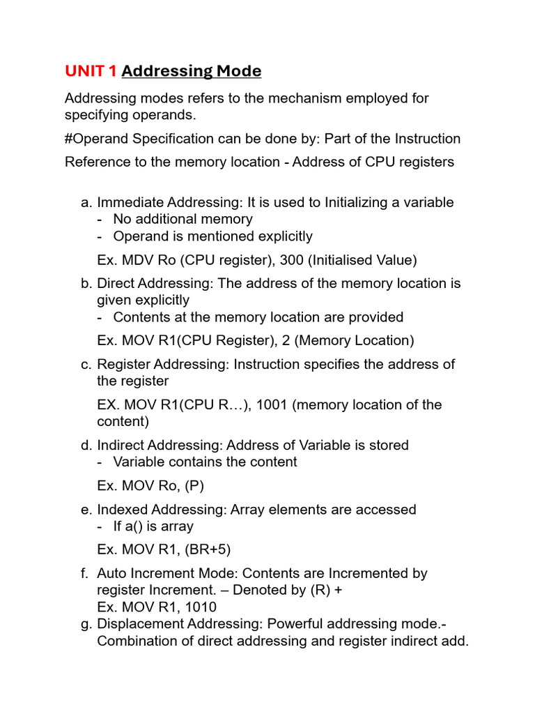 CAO IMP all unit | PDF | Computer Data Storage | Parallel Computing