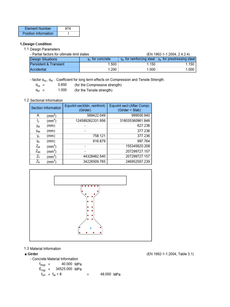 Calcs Eastleigh | PDF | Prestressed Concrete | Stress (Mechanics)