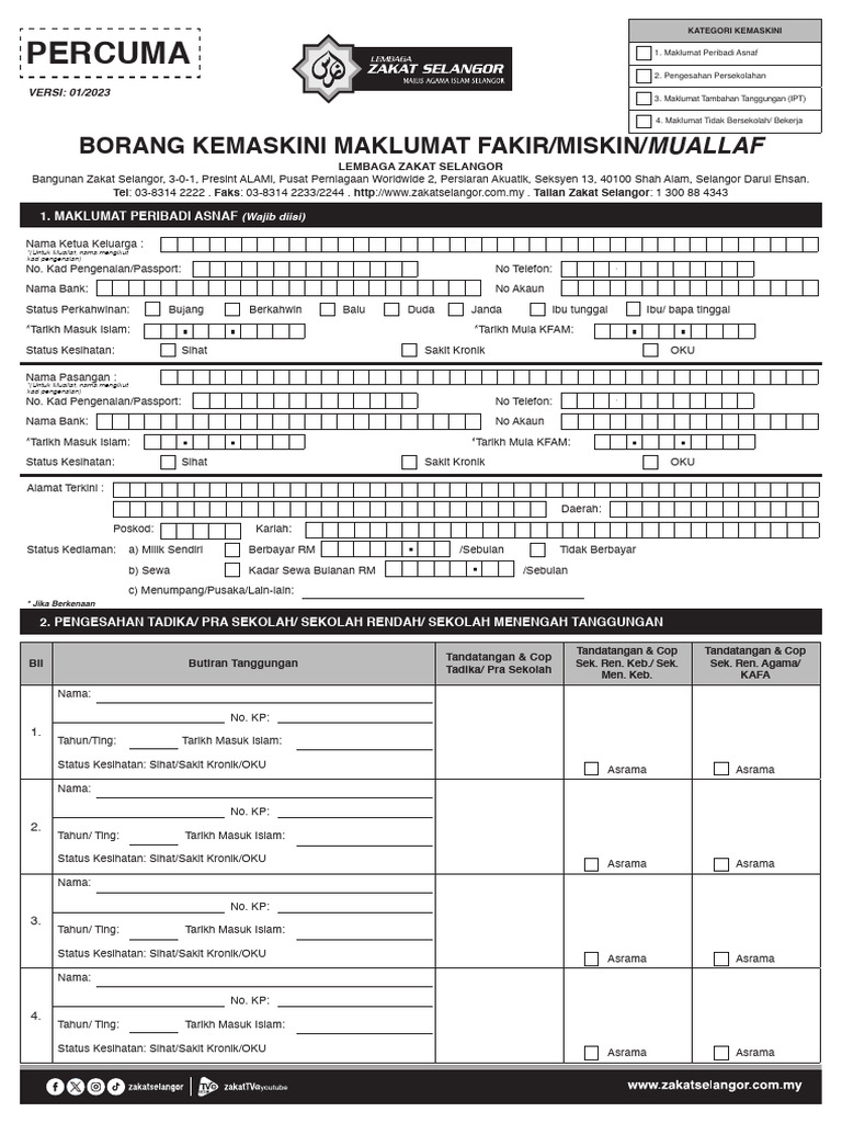 L2 - Borang Kemaskini Maklumat FMM | PDF