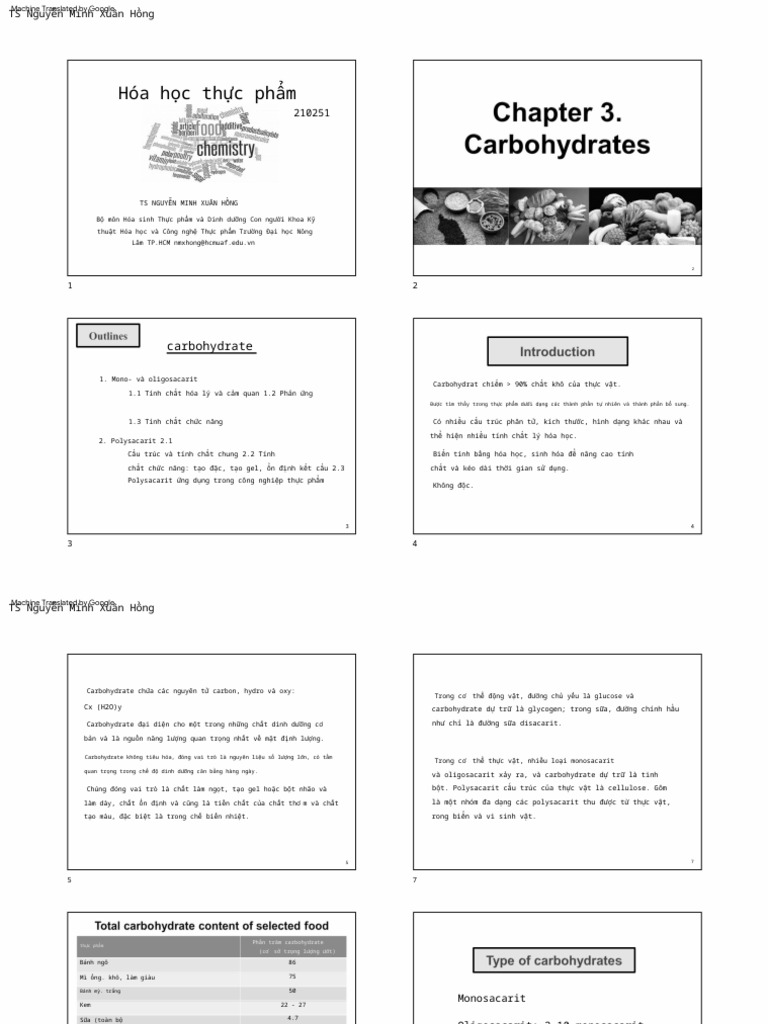 FC3 Carbohydrate | PDF