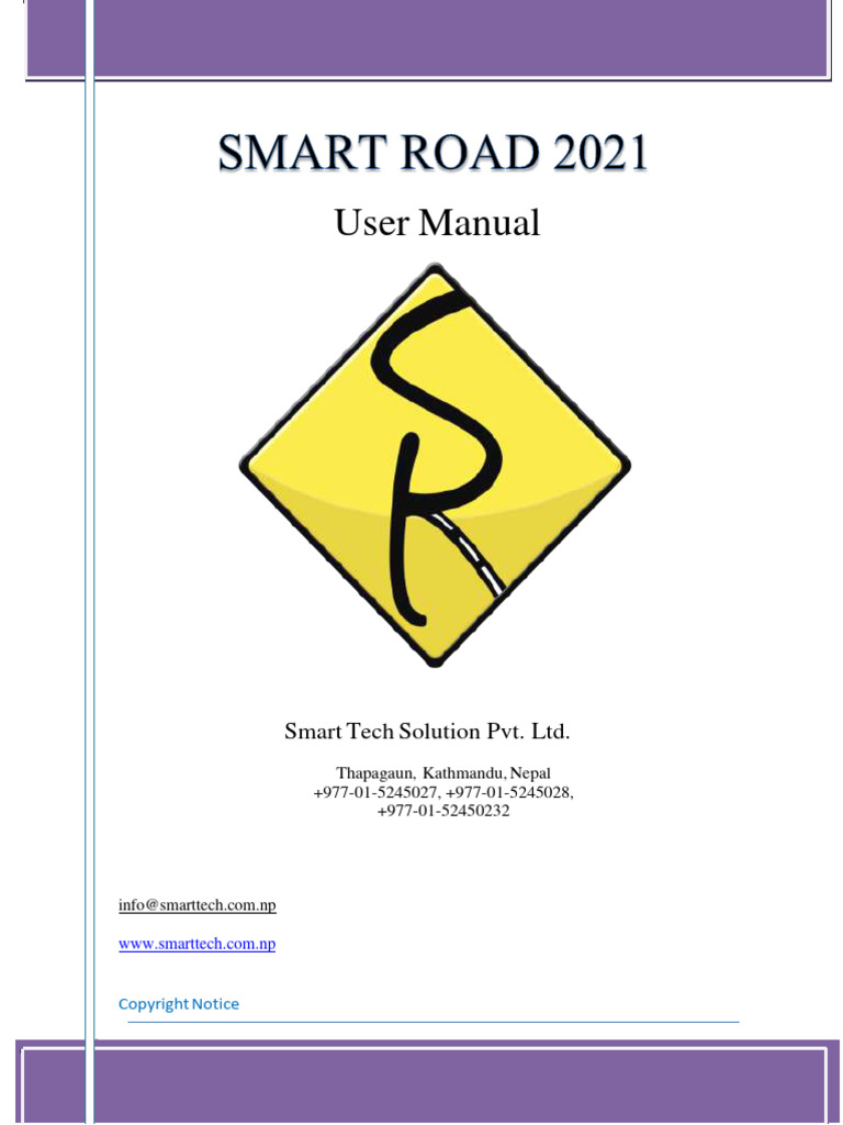 SMART ROAD User Manual | PDF | Installation (Computer Programs) | Comma ...