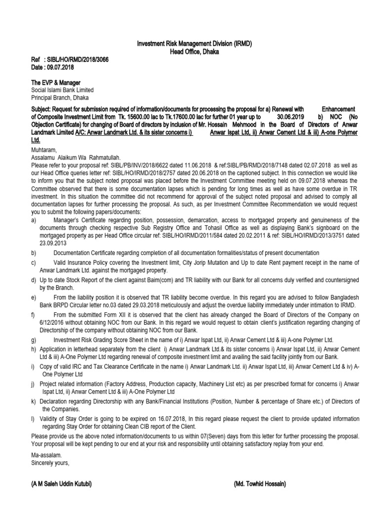 Letter To Branch | PDF | Economies | Business