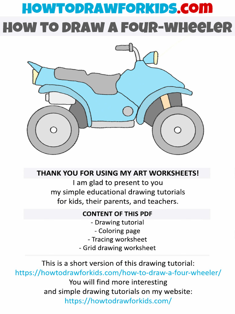 How To Draw A Four Wheeler | PDF