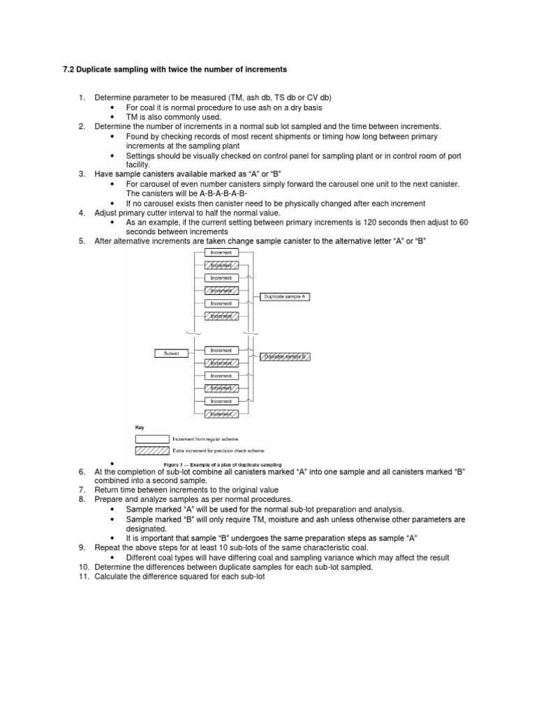 Duplicate Sampling - Procedure | PDF | Sampling (Statistics) | Standard ...