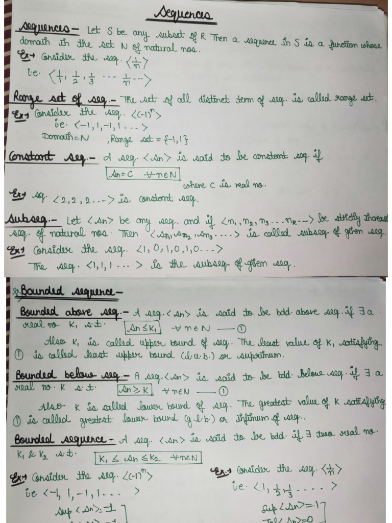 Unit - 2 (Sequences) | PDF