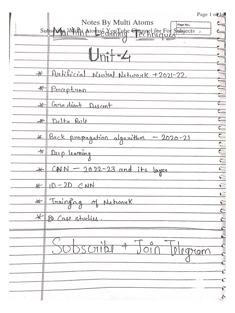 MLT-ONE-SHOT-UNIT-4 | PDF