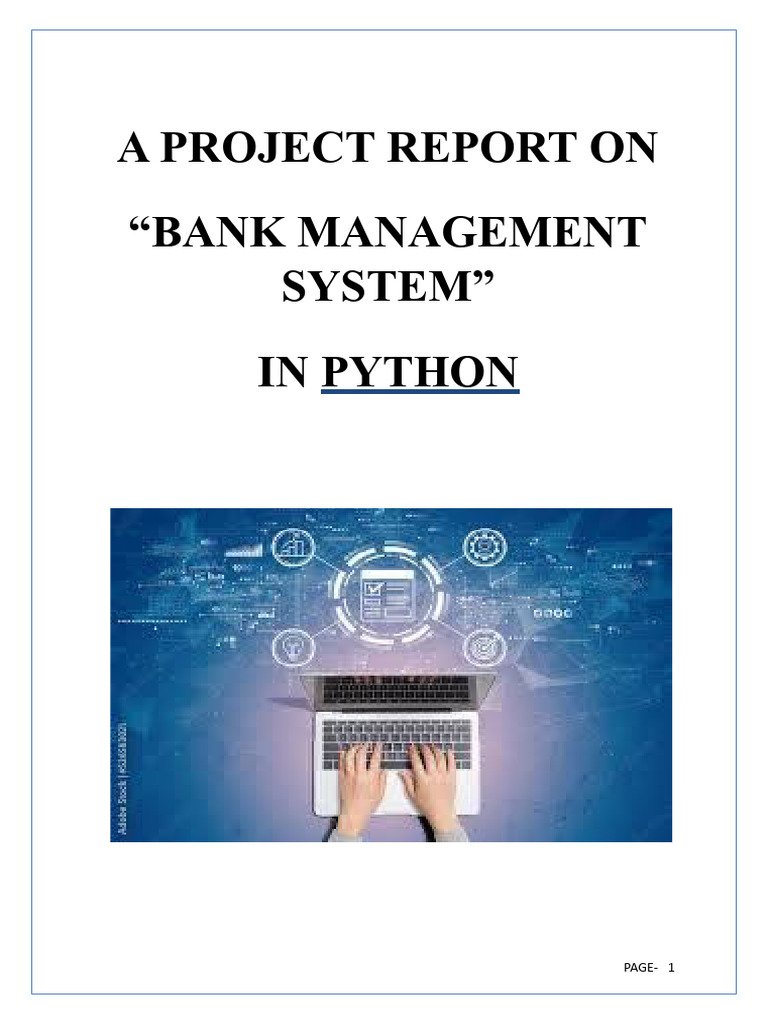 Report On Bank Management System | PDF | My Sql | Python (Programming Language)