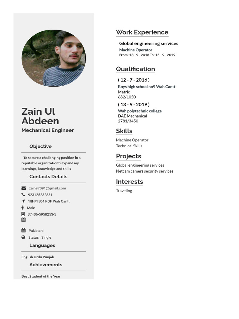 Zain Ul Abdeen - LGW | PDF