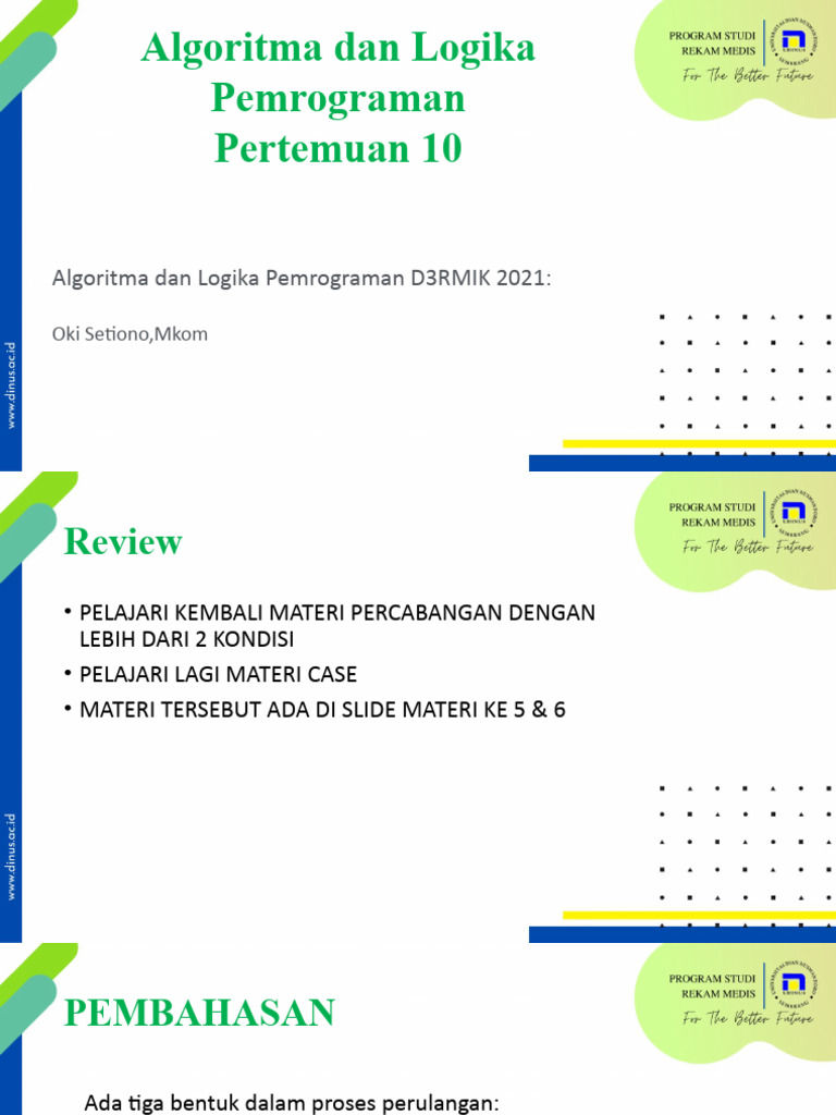 Struktur Perulangan dalam Pemrograman C | PDF