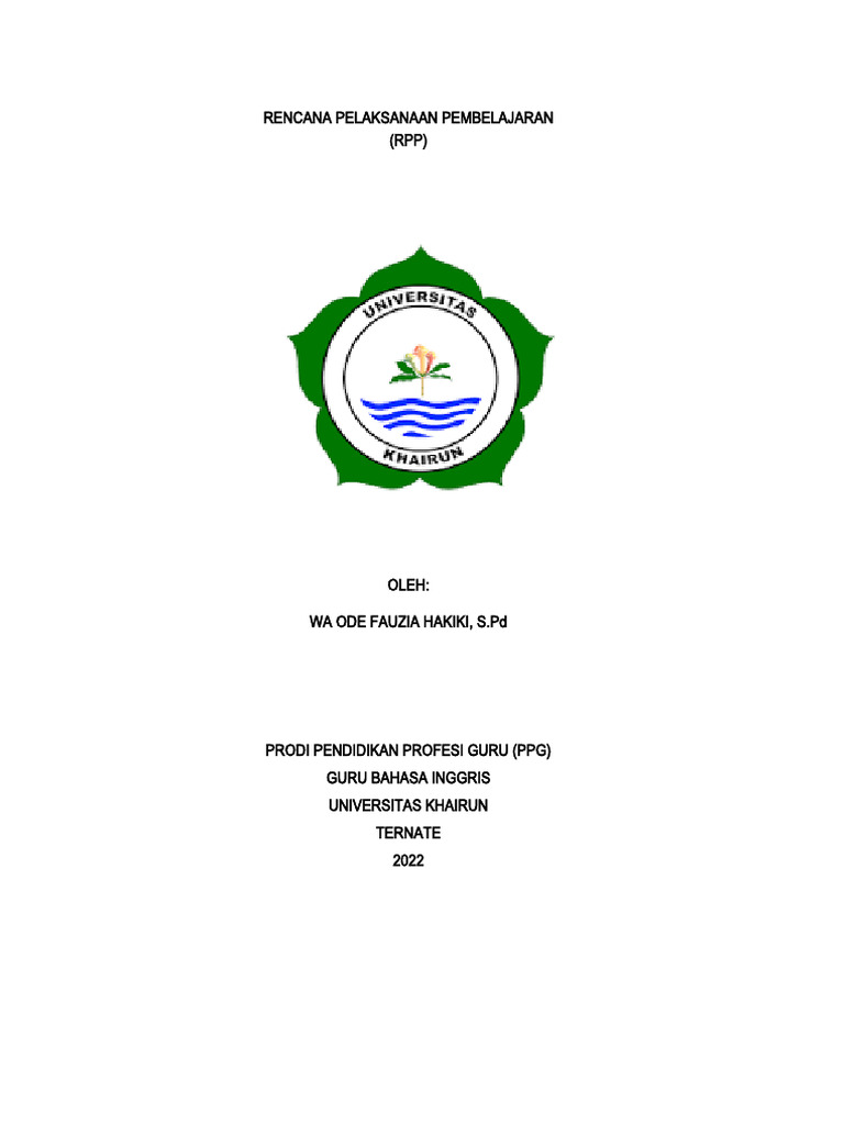 RPP Pembelajaran Telling Time Kelas VII | PDF