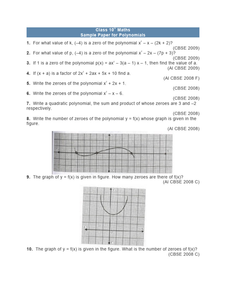Polynomial | PDF | Polynomial | Zero Of A Function Polynomial | PDF | Polynomial | Zero Of A Function