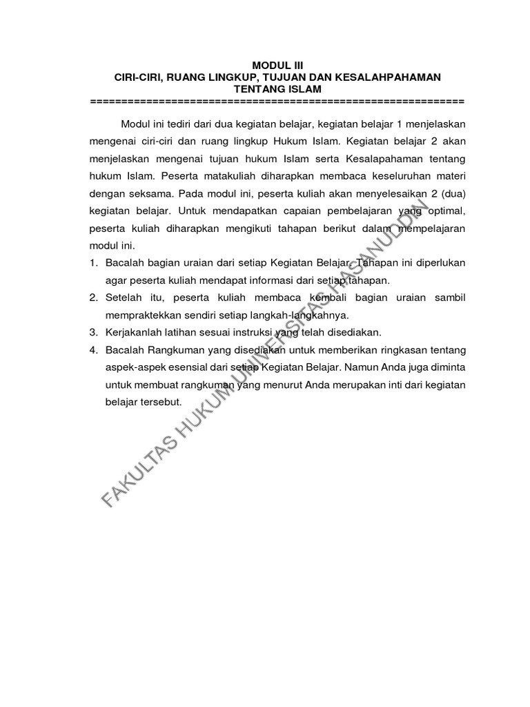 MODUL III Pertemuan 4 Watermark | PDF