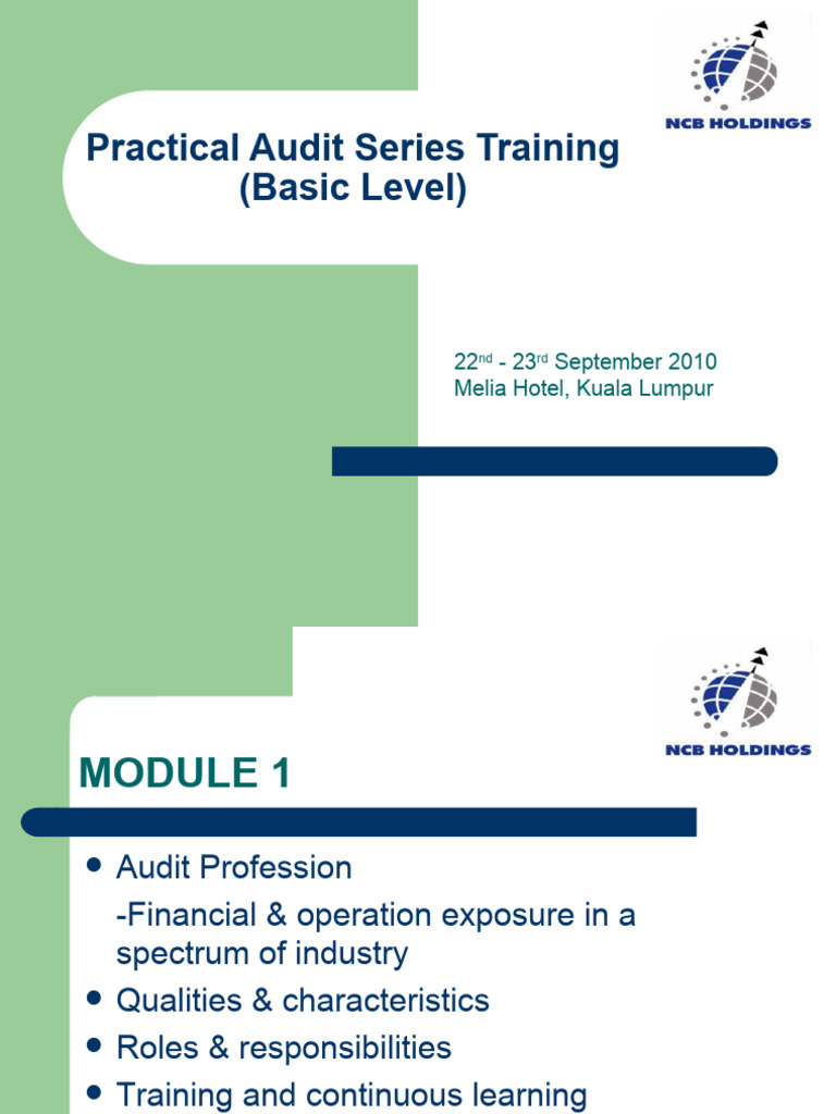 Practical Audit Series Training | PDF