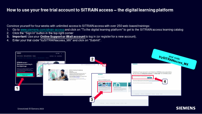 Free Trial Guide for SITRAIN Access | PDF | Business | Technology ...