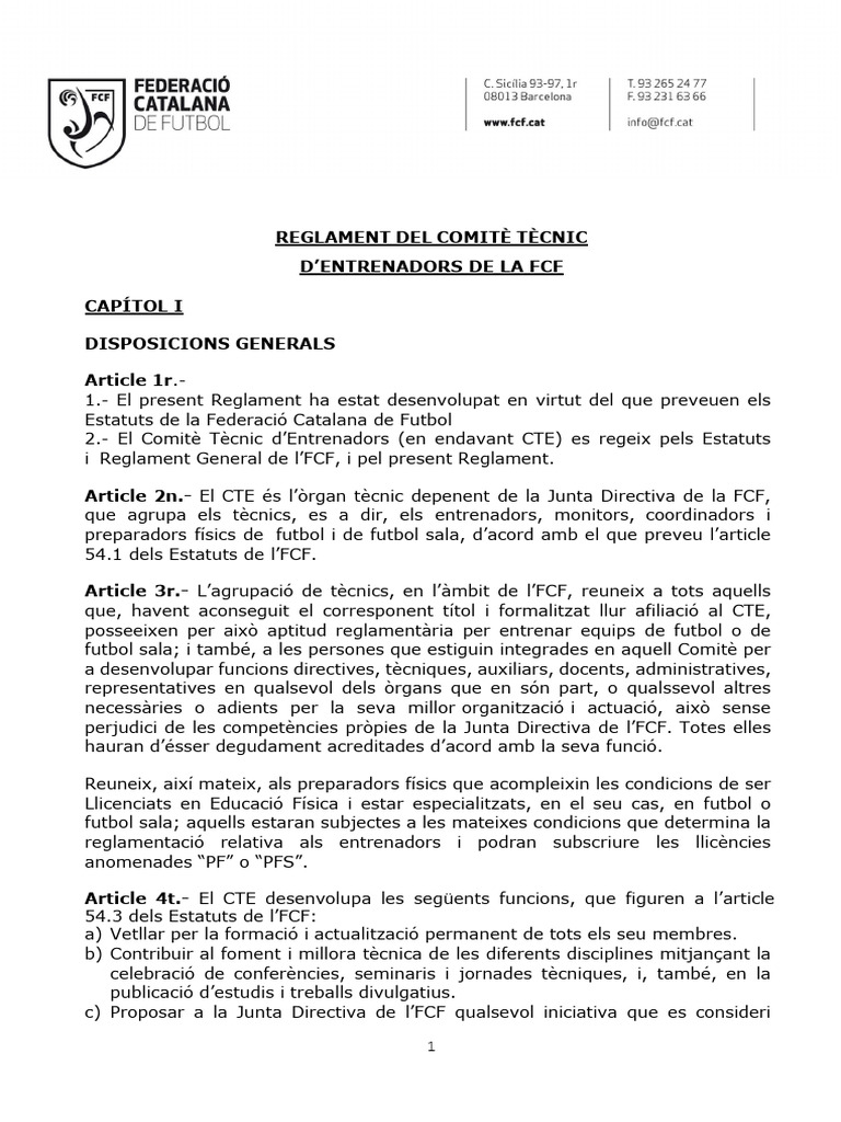 Reglament CTE 30 06 17 | PDF