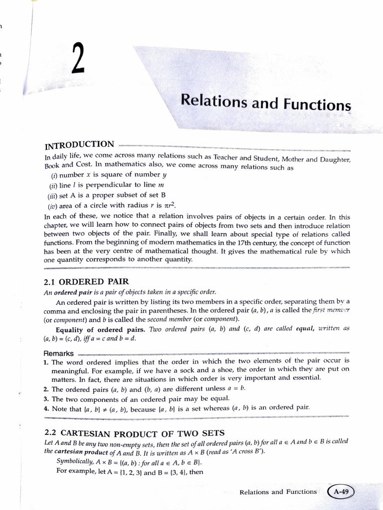 Relation and Functions, Ex-1 | PDF | Function (Mathematics) | Mathematical Objects