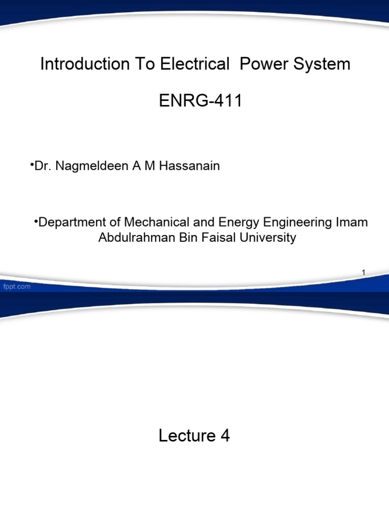 Lecture 4 | PDF | Electric Power Distribution | Electric Power Transmission