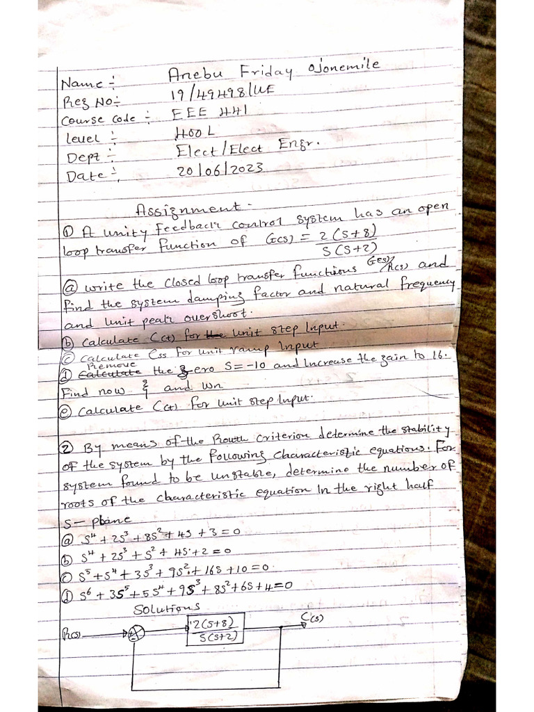 Control Assignment | PDF