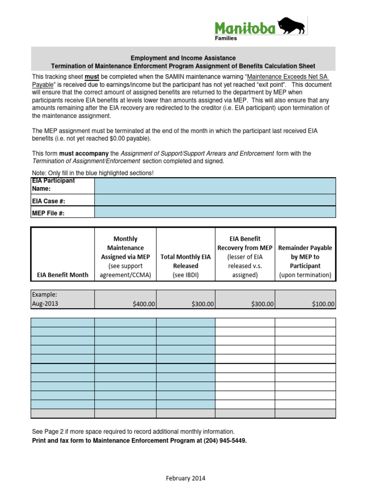 15.7.5 14-12form-Termination of Maintenance Calc | PDF | Government ...