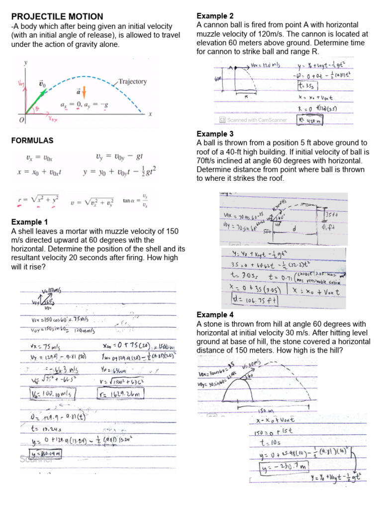Projectile Motion | Download Free PDF | Projectiles | Bullet