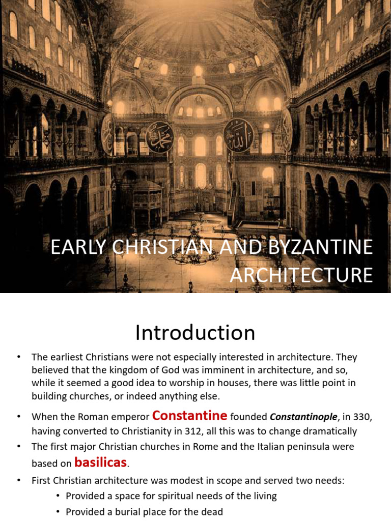 Class 6 Early Christian and Byzantine Architecture | PDF | Byzantine Empire | Dome