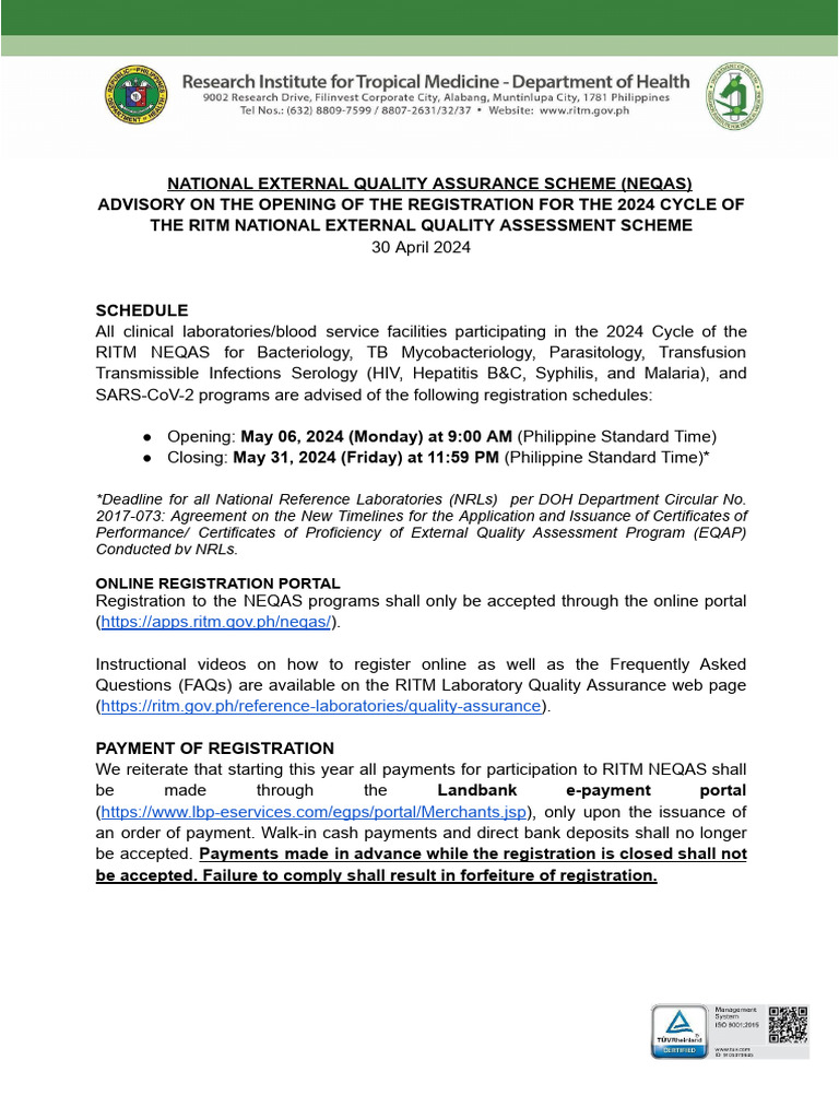 20240430 Advisory on the Opening of the Registration for the 2024 Cycle of the Ritm National ...