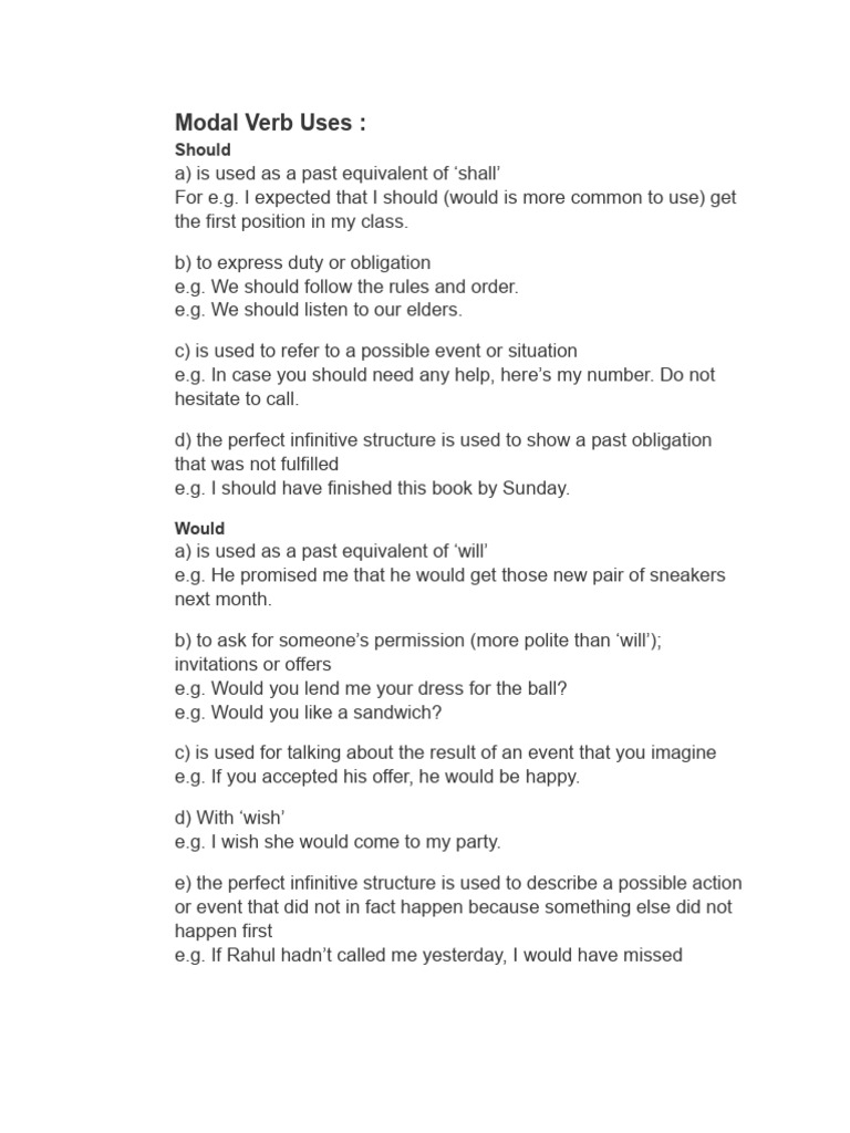 Modals | PDF | Language Mechanics | Semantic Units