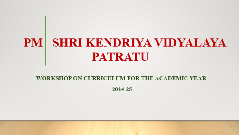 PM Shri Kendriya Vidyalaya | PDF