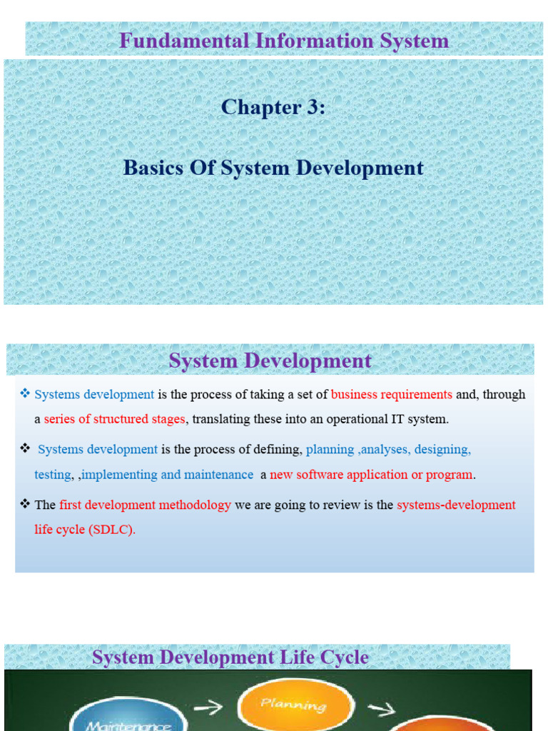 FIS Chapter Theree PPT | PDF | Feasibility Study | Software Development Process