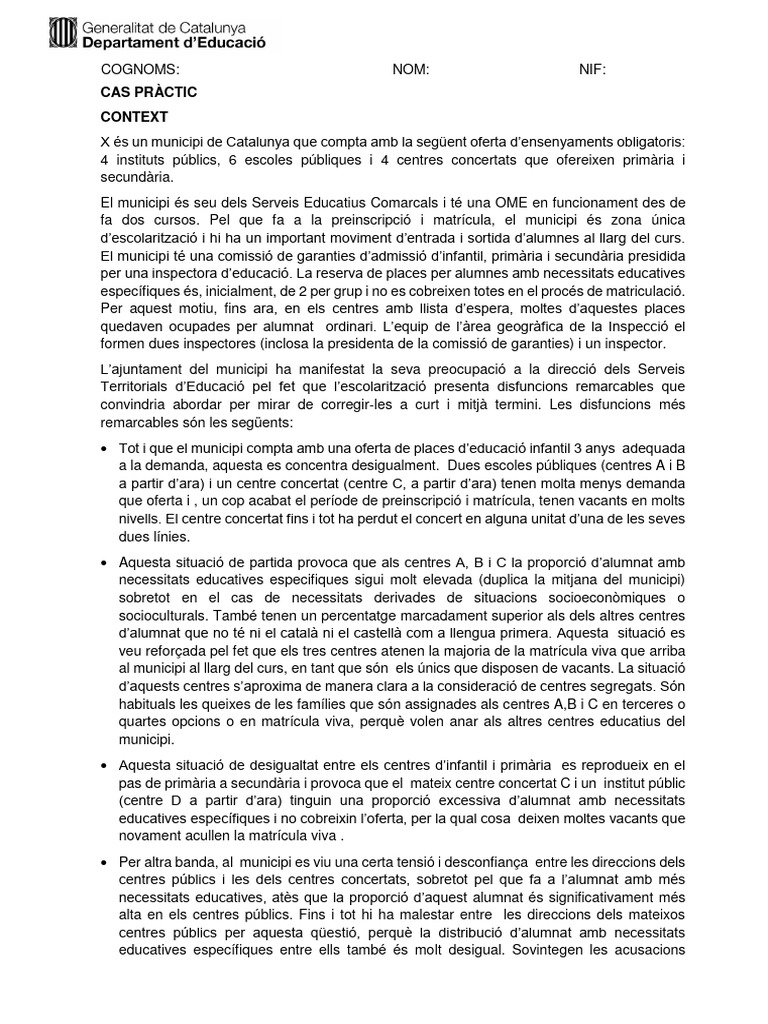 Cas Practic 2022 Concurs Merits | PDF