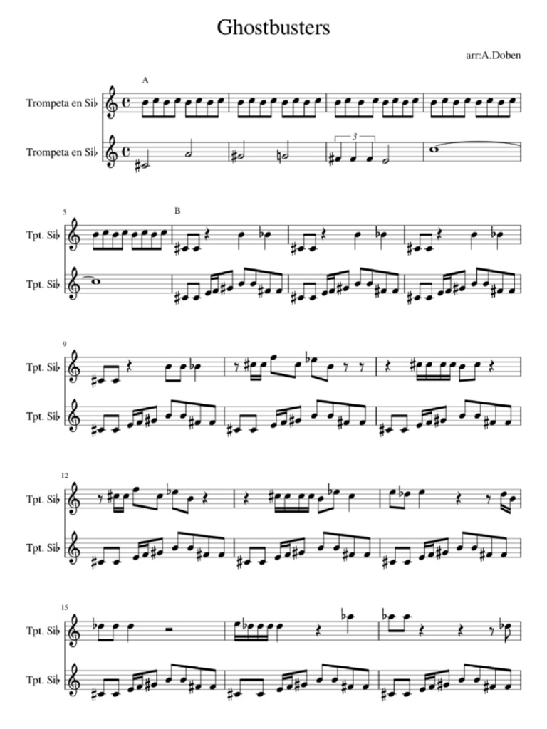 Ghostbusters trompeta duo | PDF