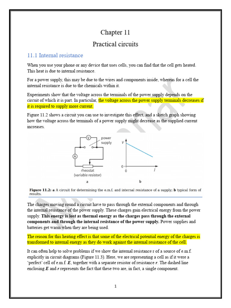 11 Practical Circuits | Download Free PDF | Voltage | Electrical Resistance And Conductance