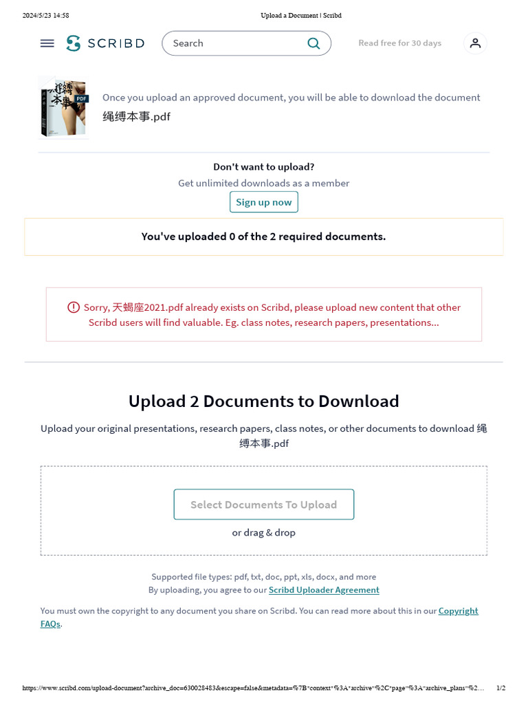 Upload A Document - Scribd | PDF | Scribd | Digital Technology