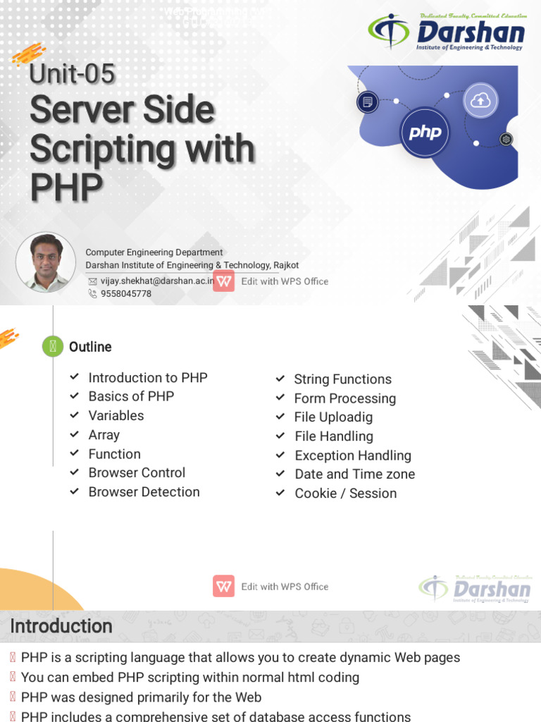 WP GTU Study Material Presentations Unit-5 17042022102823PM | PDF | Http Cookie | Web Server