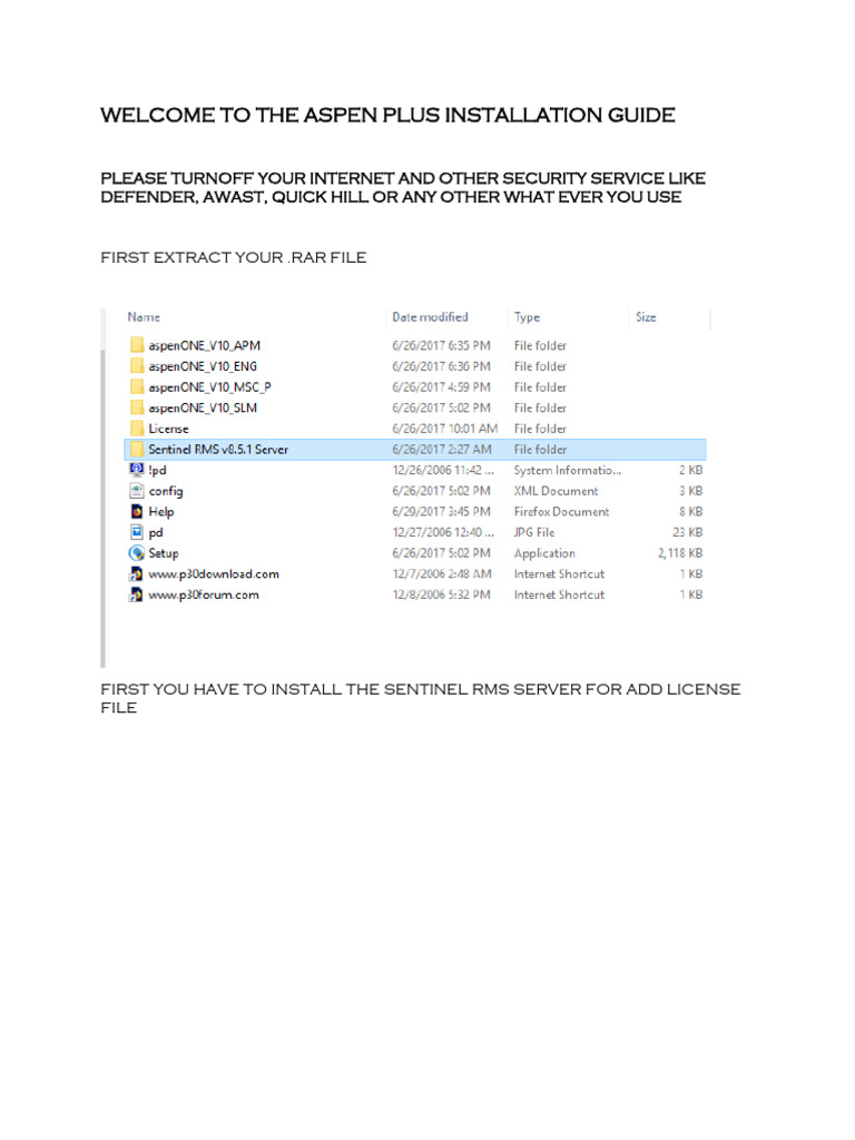 Welcome To The Aspen Plus Installation Guide | PDF | Installation ...