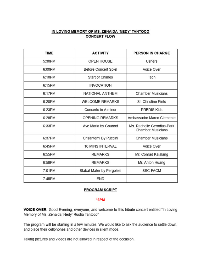 May 15, 2024 (Concert Script) | PDF | Classical Music | Musicology