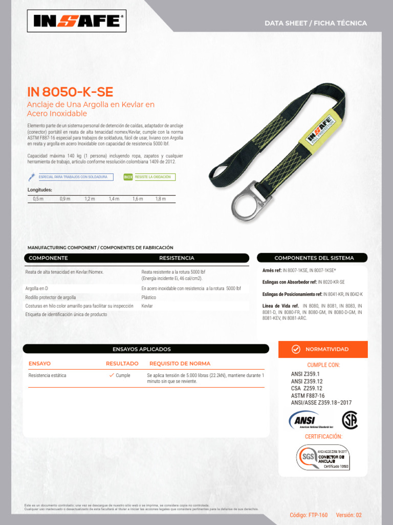 FT Anclaje - Soldadura - in 8050-K-Se-Ftp-160 | PDF | Materiales