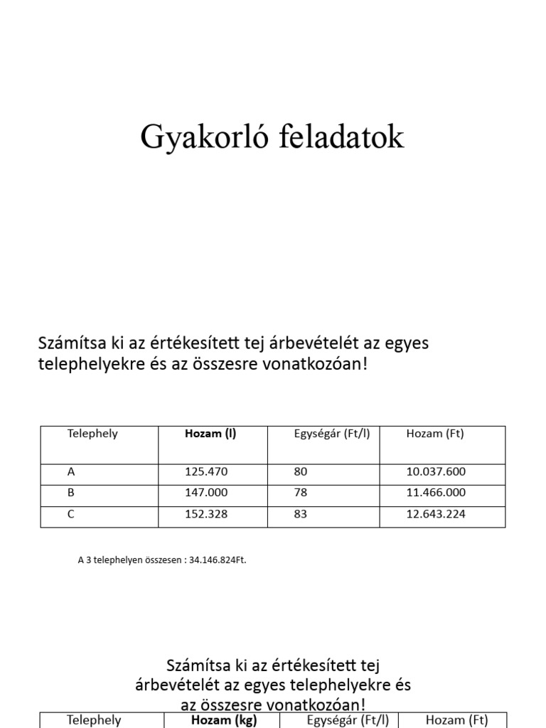 Gyakorló Feladatokpp | PDF