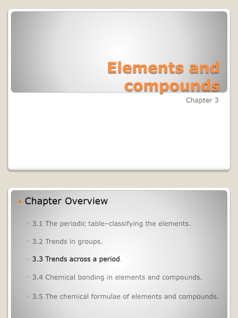 Igcse Chemistry 3 3 Pdf Chemical Compounds Periodic Table