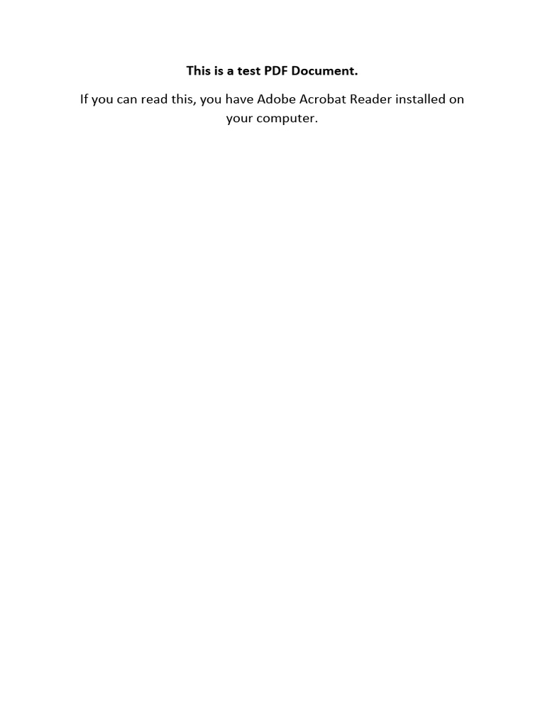 Adobe Reader Test Document | PDF | Career & Growth | Technology ...