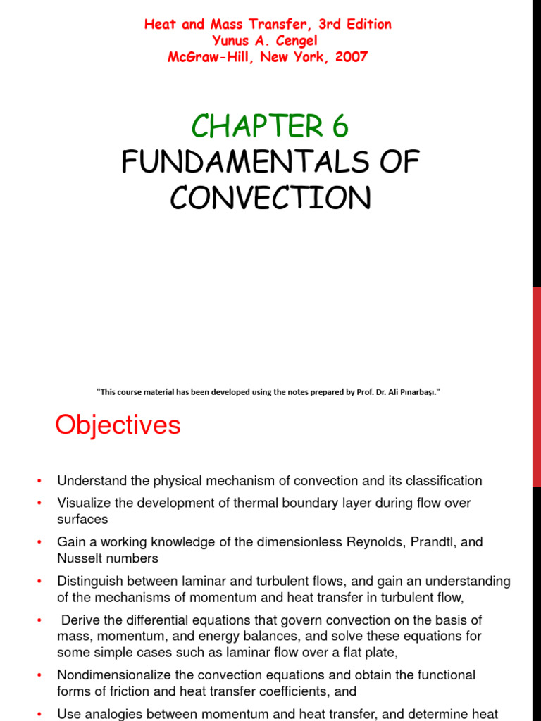 Chap06 Fundamentals of Convection | PDF | Boundary Layer | Fluid Dynamics