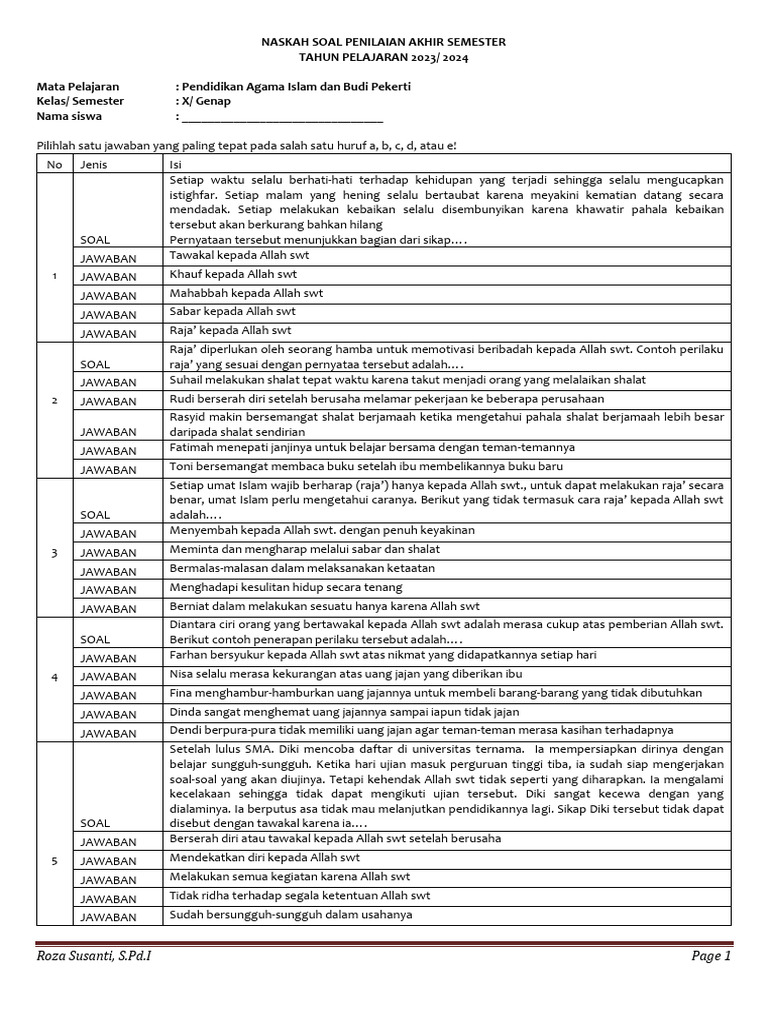 SOAL PH Matematika Statistika | PDF | Karier & Perkembangan